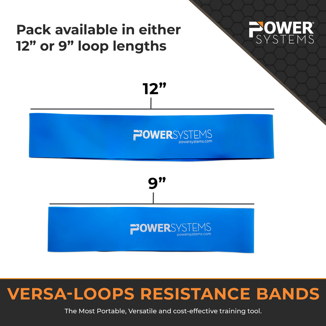 Versa Loops | 12" Hip & Glute Resistance Bands | 4-85 lbs | Power Systems